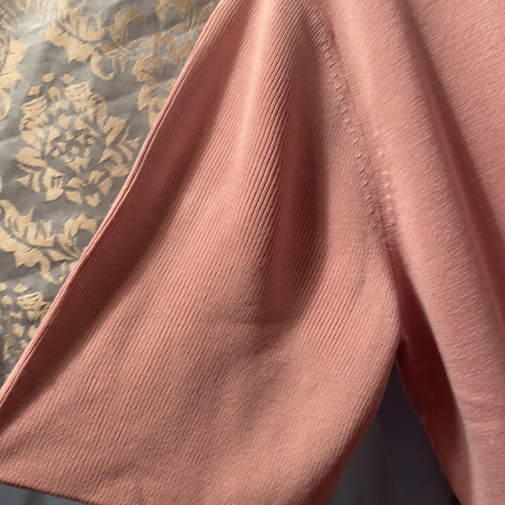 Silk Evelyn & Arthur Pink Turtleneck Top Sz L - Gem